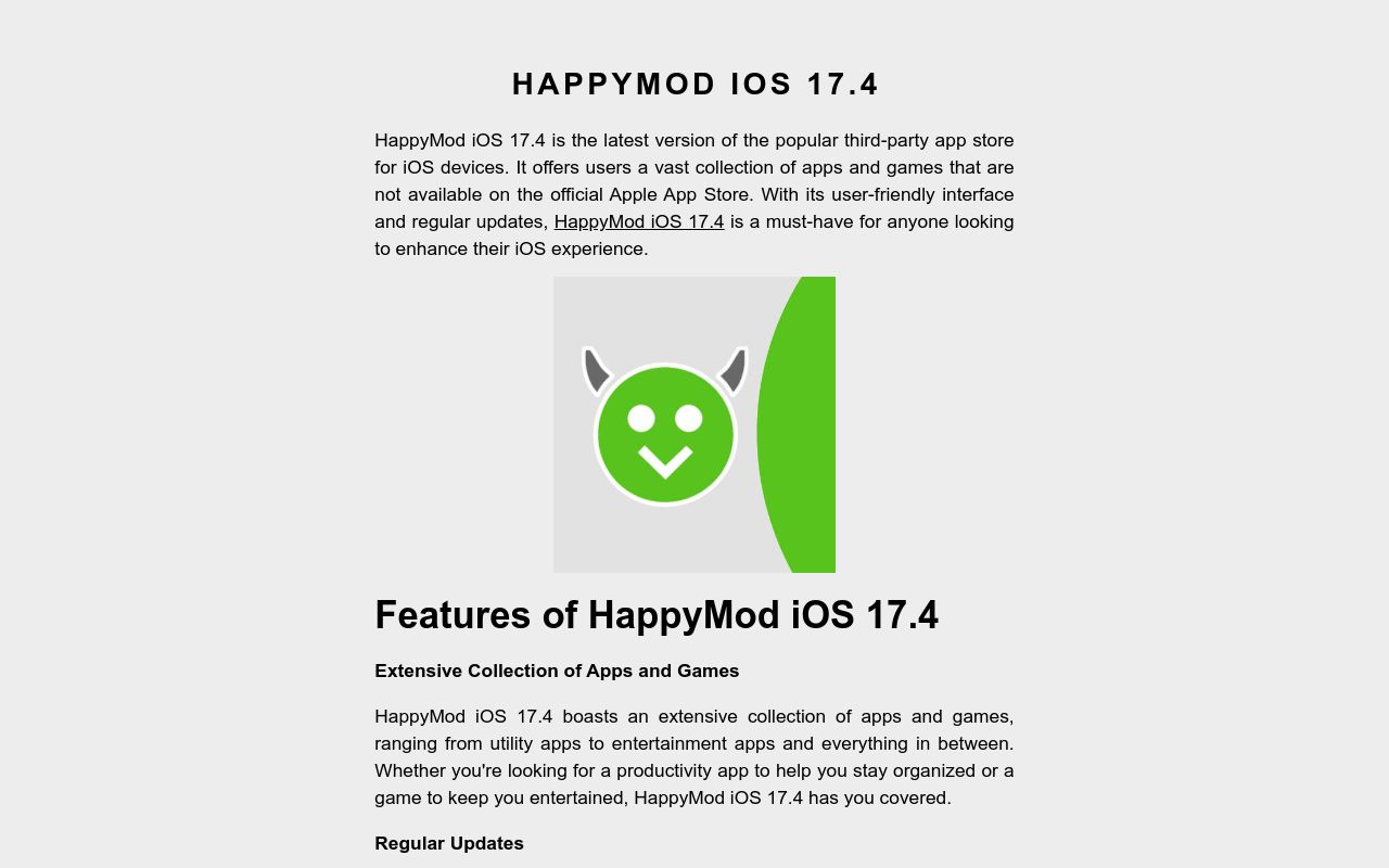 HappyMod iOS 17.4